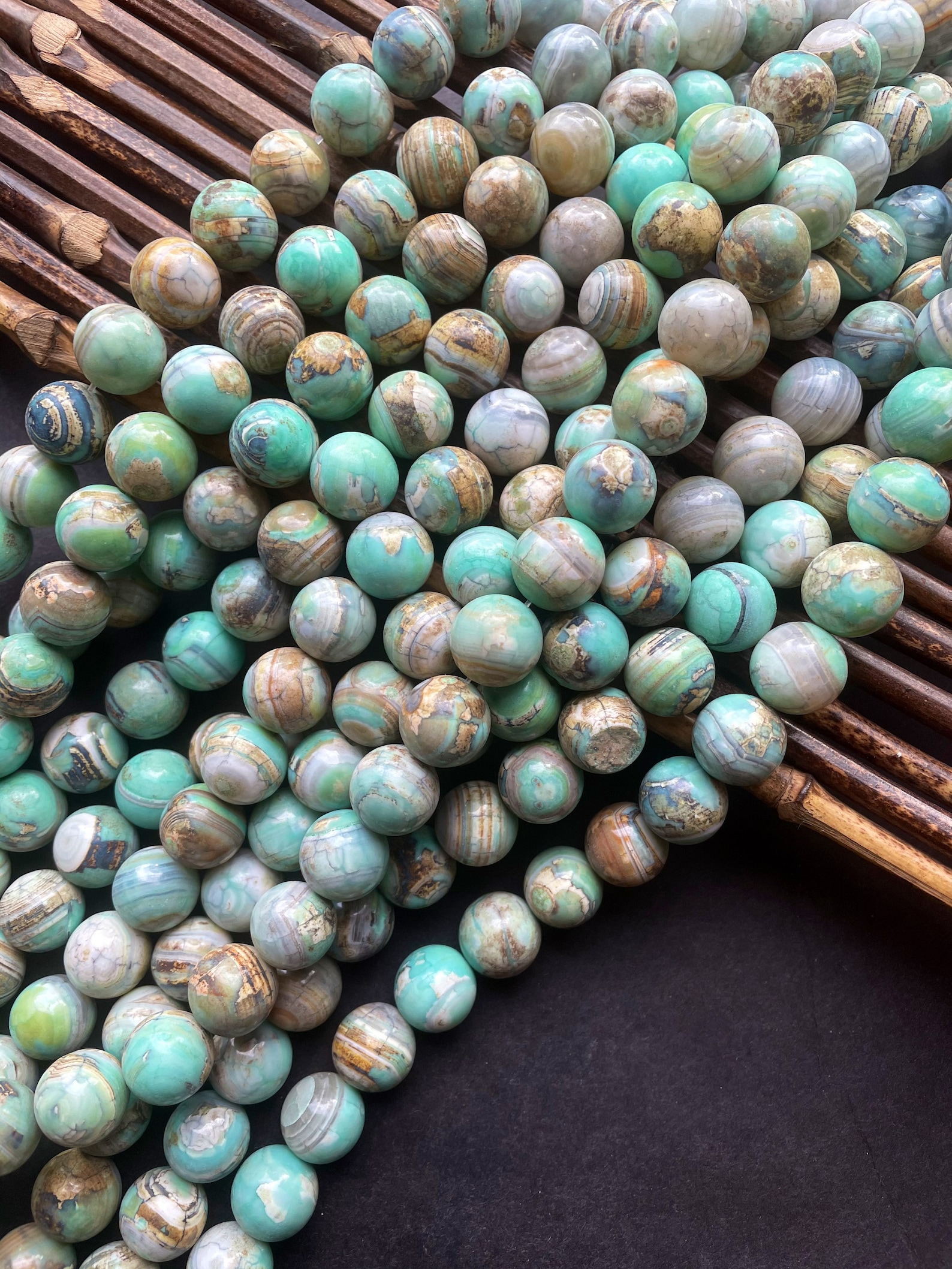 Natural Dragon Skin Agate Stone Bead. 6mm 8mm 10mm 12mm Round - Etsy