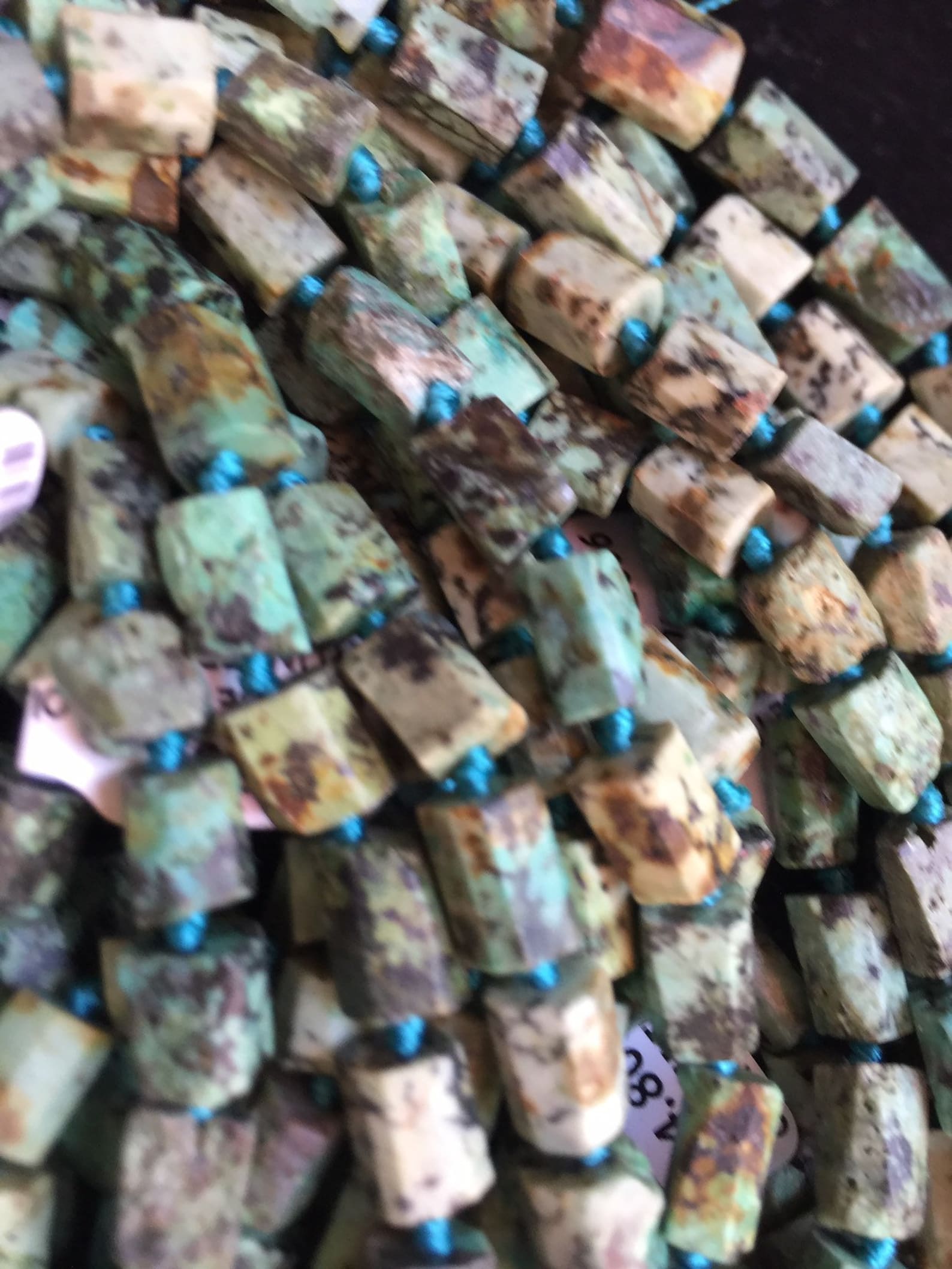 Africa Turquoise Bead . Natural Gemstone Bead . 8x10mm Tuba Shape Beads ...