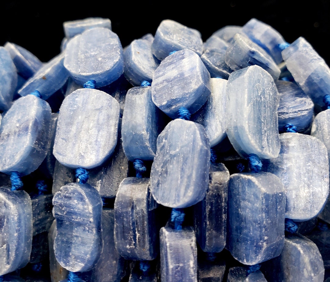 Natural Kyanite 16x11mm Tablet Shape Full Strand 16" Gorgeous Blue ...