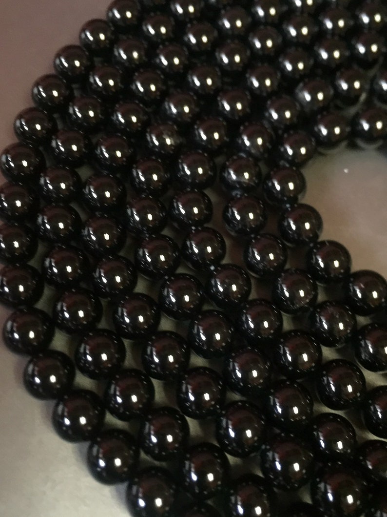 AAA Natural Black Onyx Bead . 4mm 6mm 8mm 10mm 12mm Round - Etsy