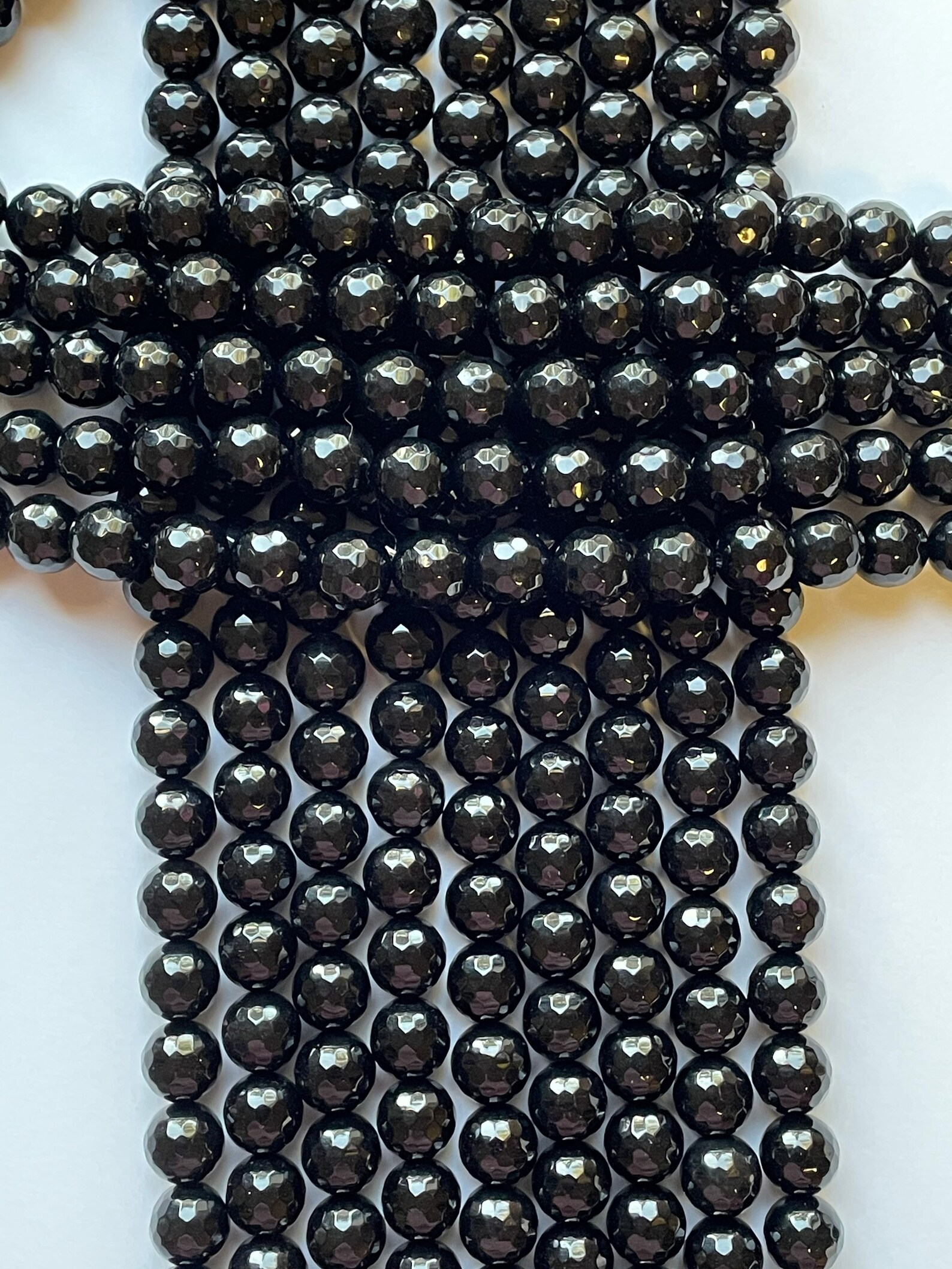 AAA Natural Black Onyx Stone Bead . Faceted 4mm 6mm 8mm 10mm - Etsy