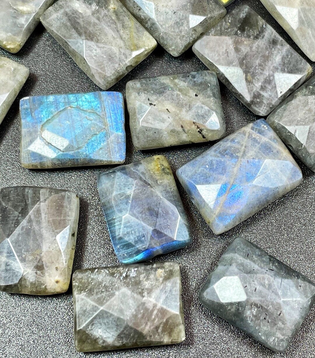 Natural Labradorite Stone Bead Faceted 14x18mm Rectangle Shape ...