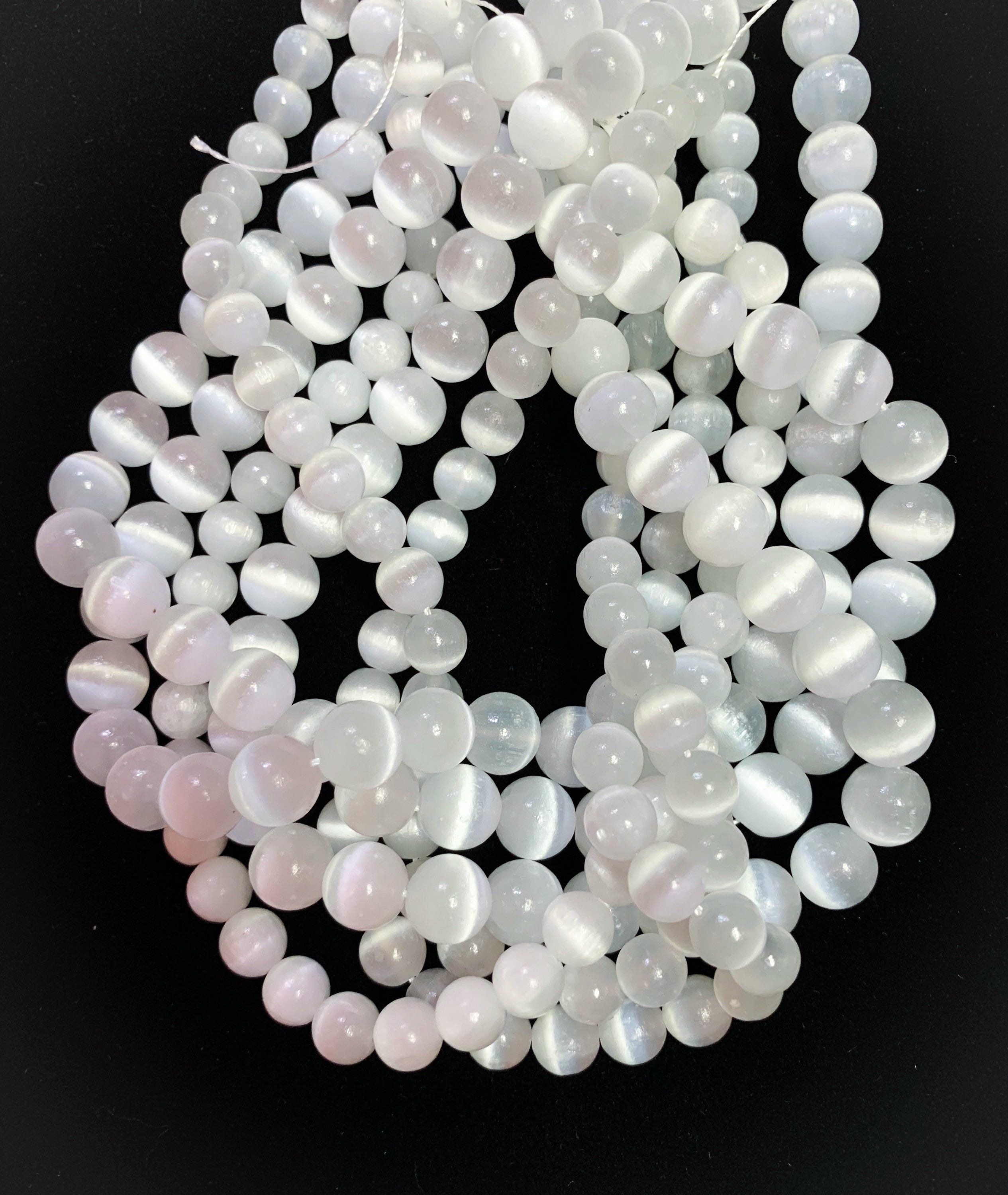 AAA Natural Selenite Stone Bead . 4mm 6mm 8mm 10mm 12mm Round - Etsy