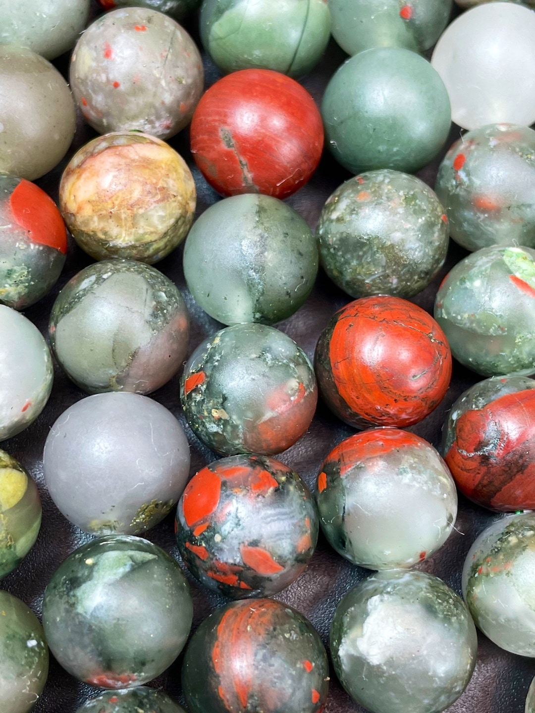Natural Matte African Bloodstone Bead. 6mm 8mm 10mm Round Bead. Natural ...