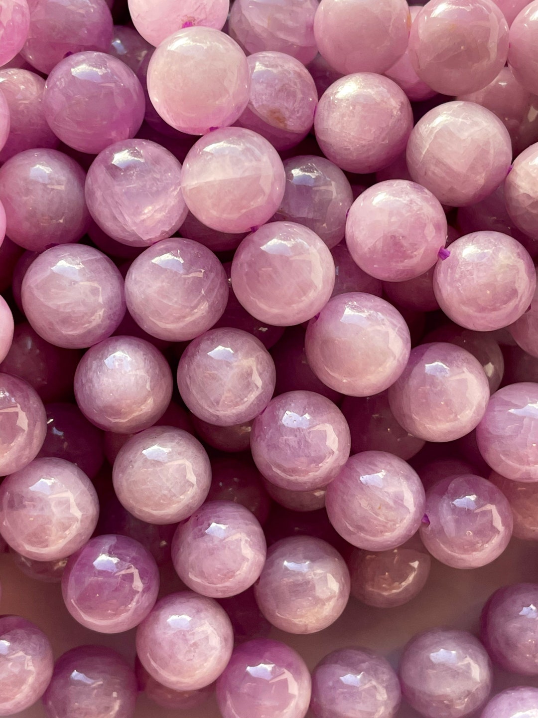 AAA Natural Kunzite Stone Bead. 6mm 8mm 10mm Round Bead . Gorgeous ...