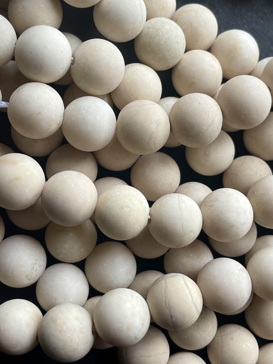 Natural Matte River Stone Bead. 6mm 8mm 10mm 12mm Round Bead. Gorgeous ...