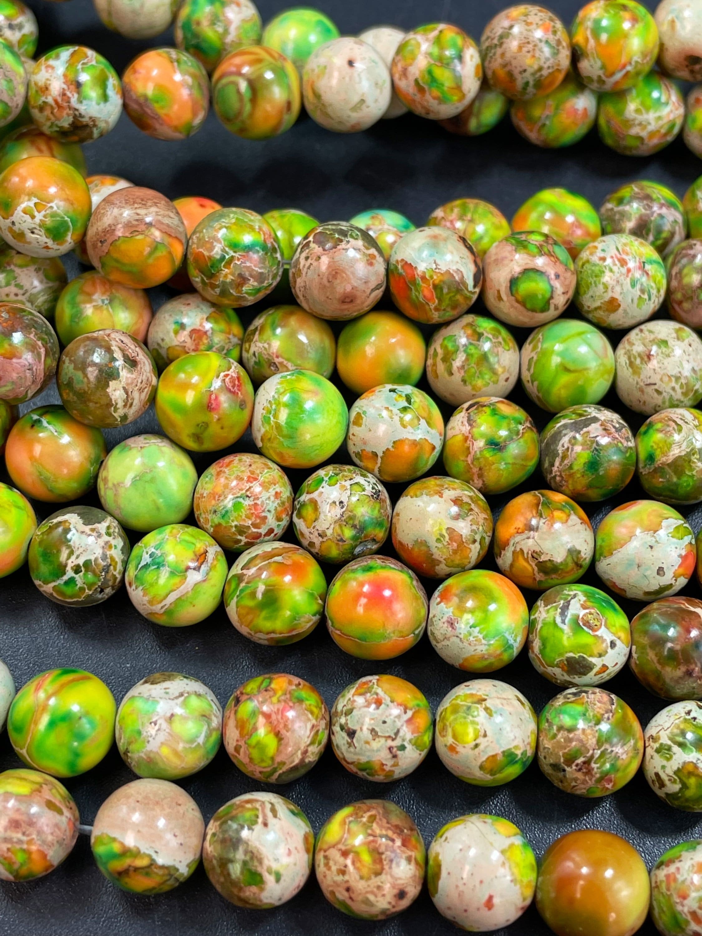 AAA Natural Sea Sediment Jasper Bead. 6mm 8mm 10mm Round Bead. Gorgeous ...