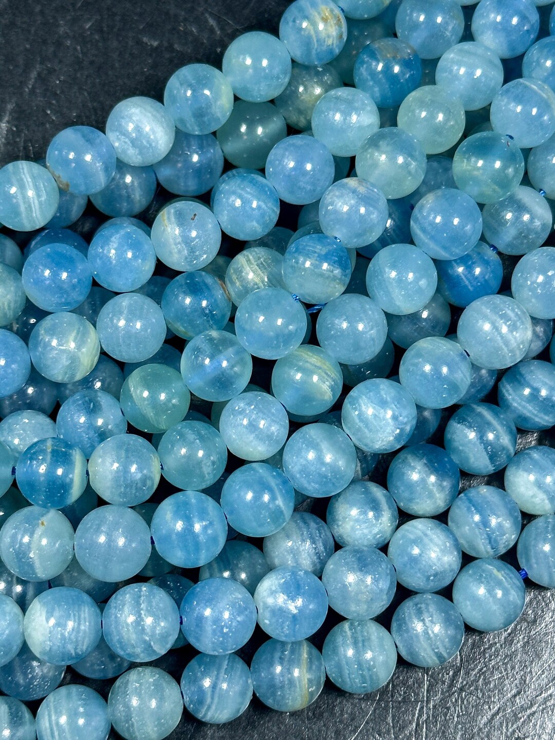 AAA Natural Super Blue Calcite Stone Bead 6mm 8mm 9m10mm Round Bead ...