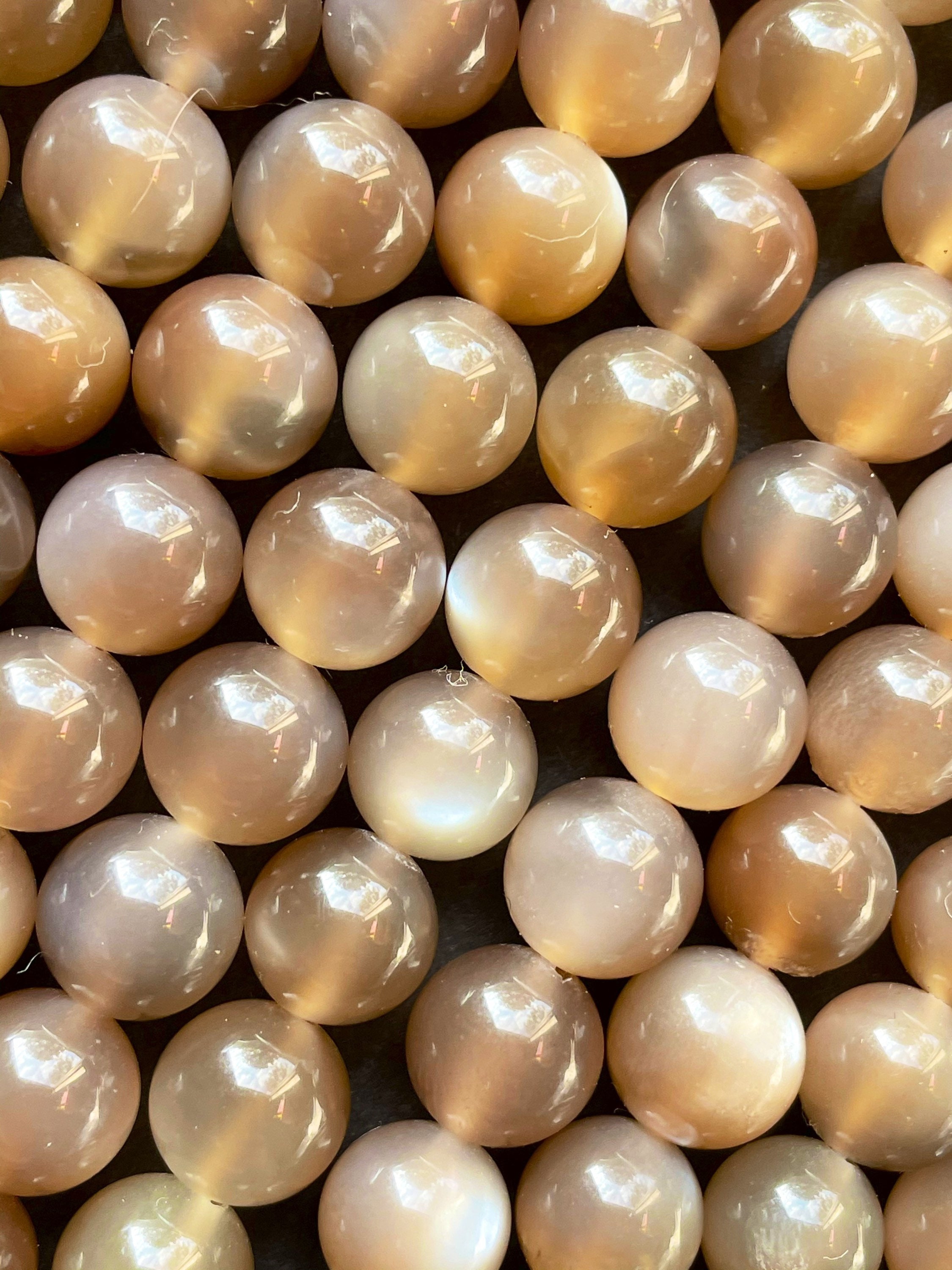 AAA Natural moonstone rainbow flash brown moonstone bead .6mm | Etsy