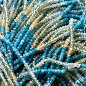 AAA Natural Multi Quartz Stone Bead . Faceted 4mm Round Bead. Beautiful ...