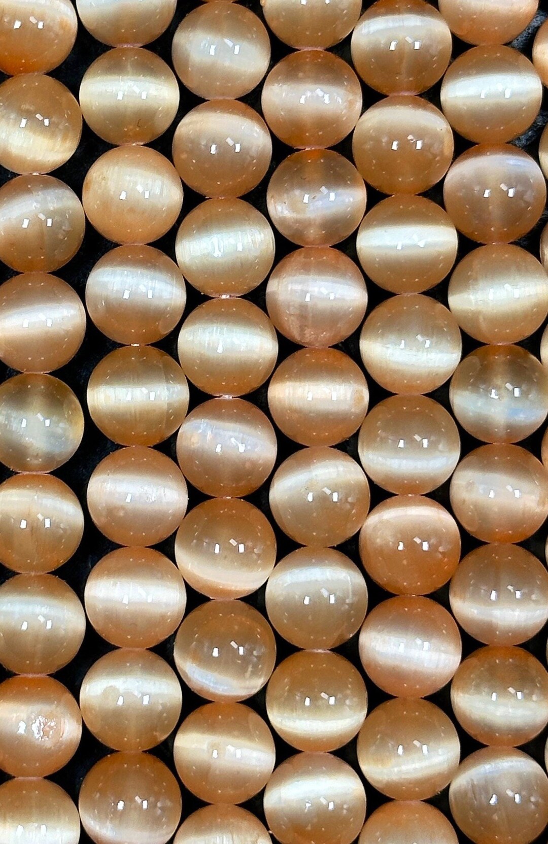 AAA Natural Selenite Gemstone Bead, 8mm 10mm Round Bead, Gorgeous ...