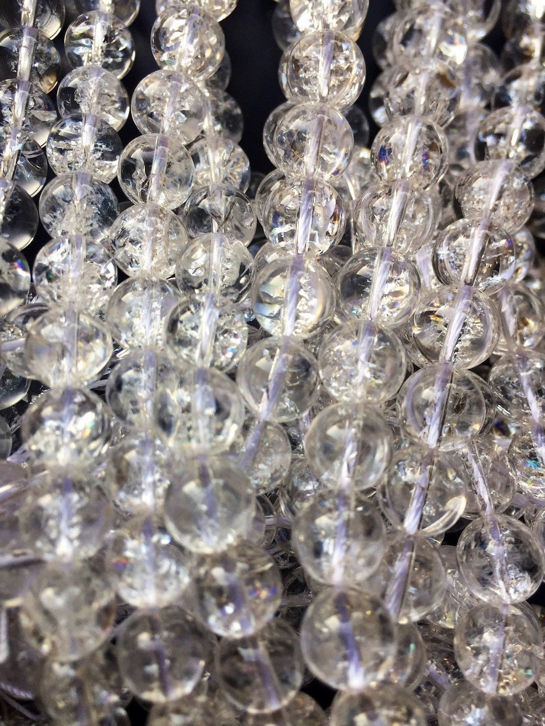Natural Rainbow Clear Quartz . 6mm 8mm 10mm 12mm Round Clear Quartz ...