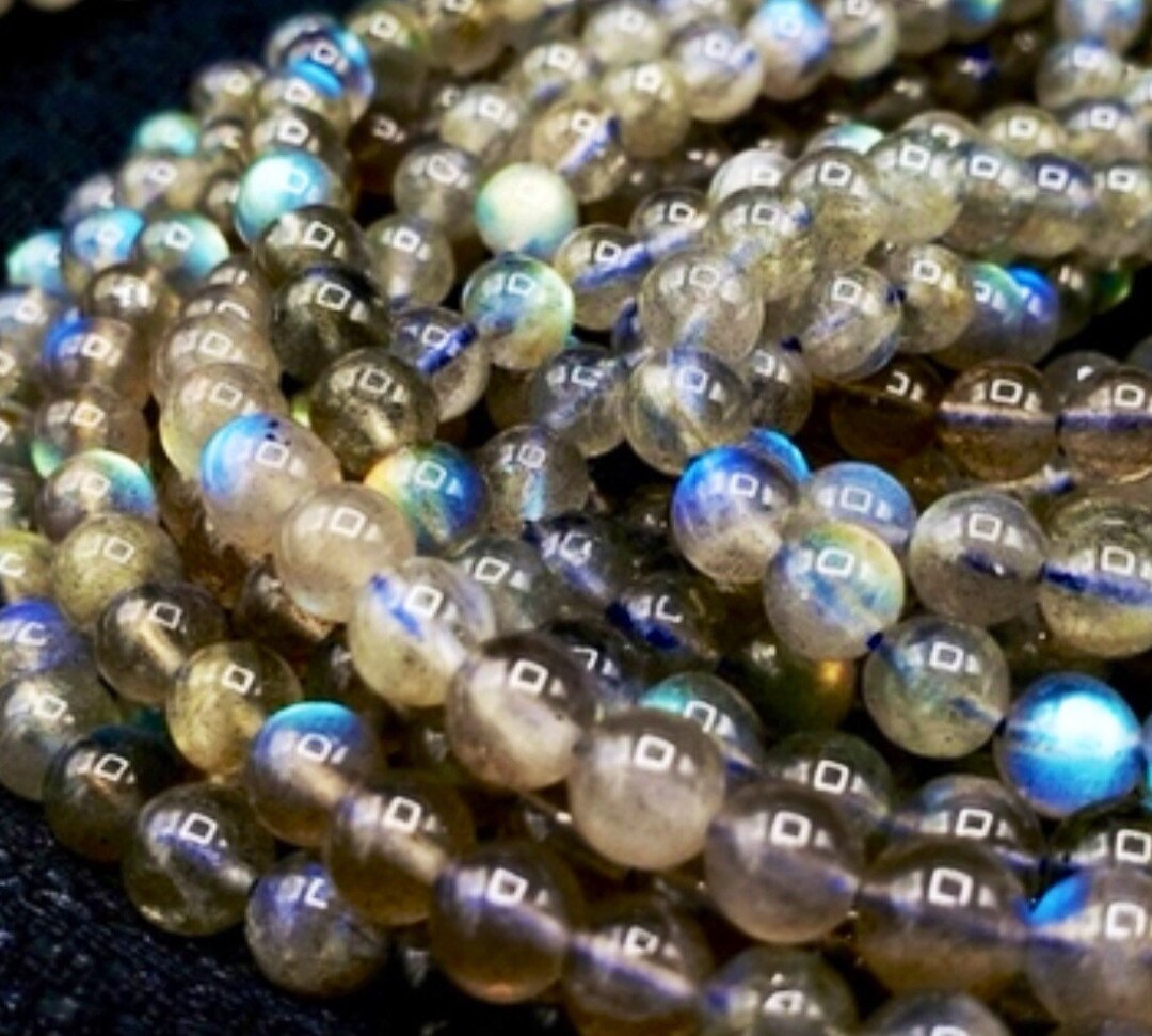 Natural Labradorite Stone Bead. 4mm 5mm 6mm 8mm 10mm Round Bead ...