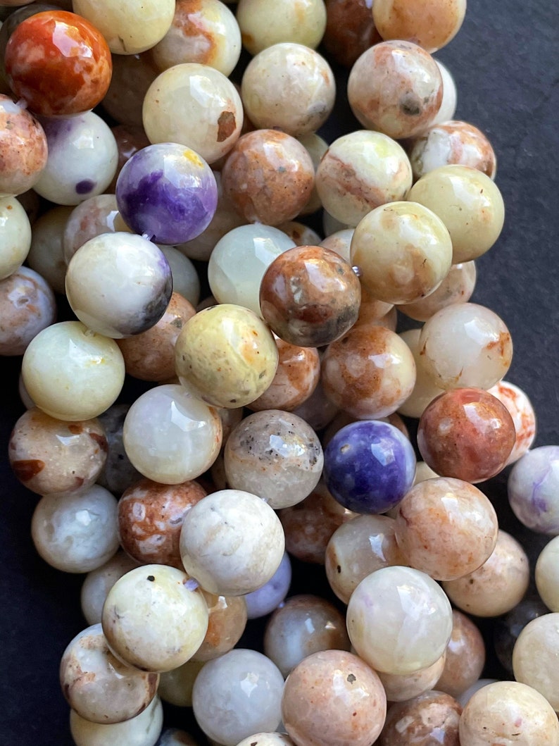 AAA Natural Mexican Morado Purple Opal . Smooth 6mm 8mm 10mm - Etsy