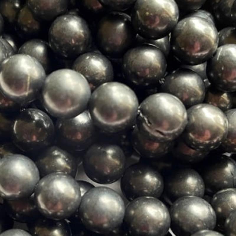 8mm Black Stone Necklace - Etsy