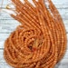 NATURAL Orange Jade Gemstone Bead 8x5mm Rondelle Shape Bead, Beautiful ...