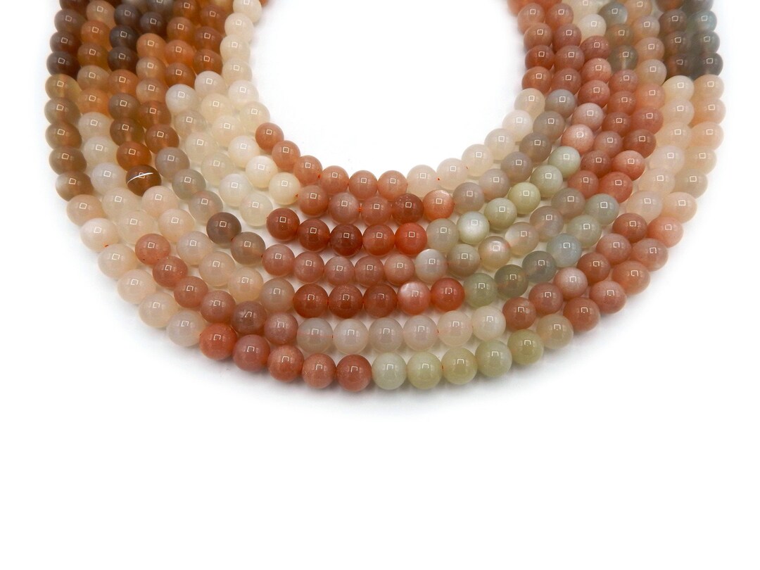 Multi-color Moonstone 6mm 8mm 10mm Round Smooth 100% Natural - Etsy