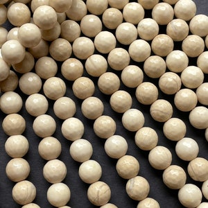 Natural River Stone Bead. Faceted 4mm 6mm 8mm 10mm 12mm Round Bead ...