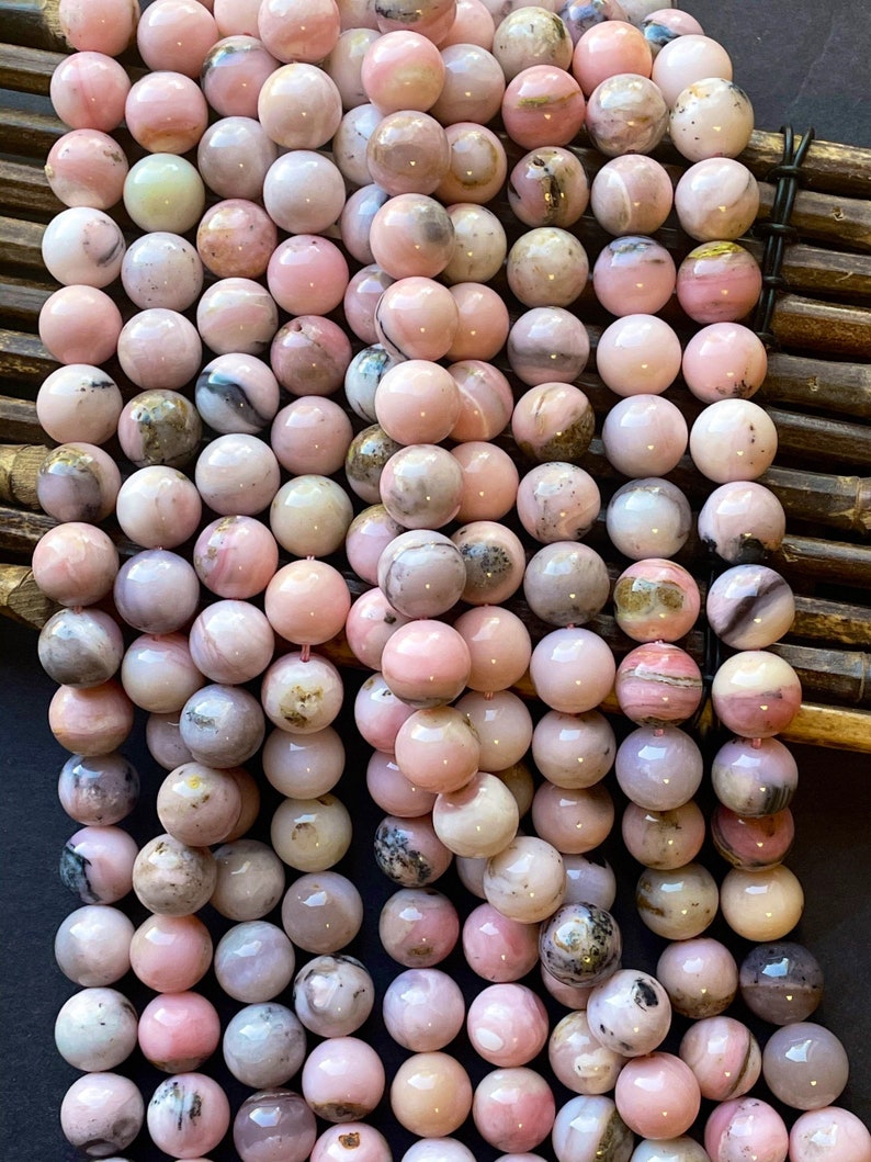 AAA Natural Pink Opal Stone Bead . 6mm 8mm 10mm 12mm Smooth - Etsy