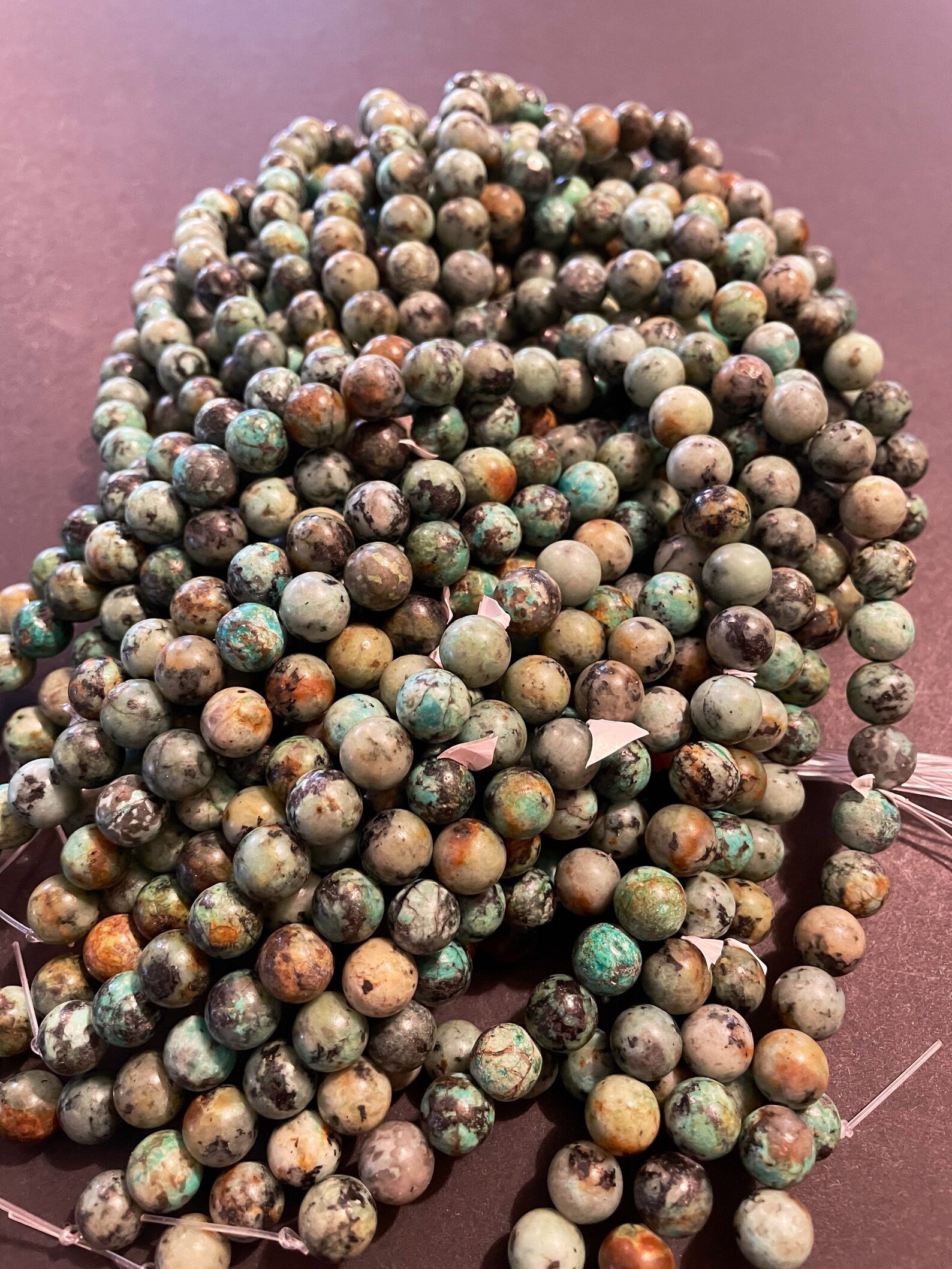 Natural Africa Turquoise. 6mm 8mm 10mm 12mm. Round Bead . Beautiful ...