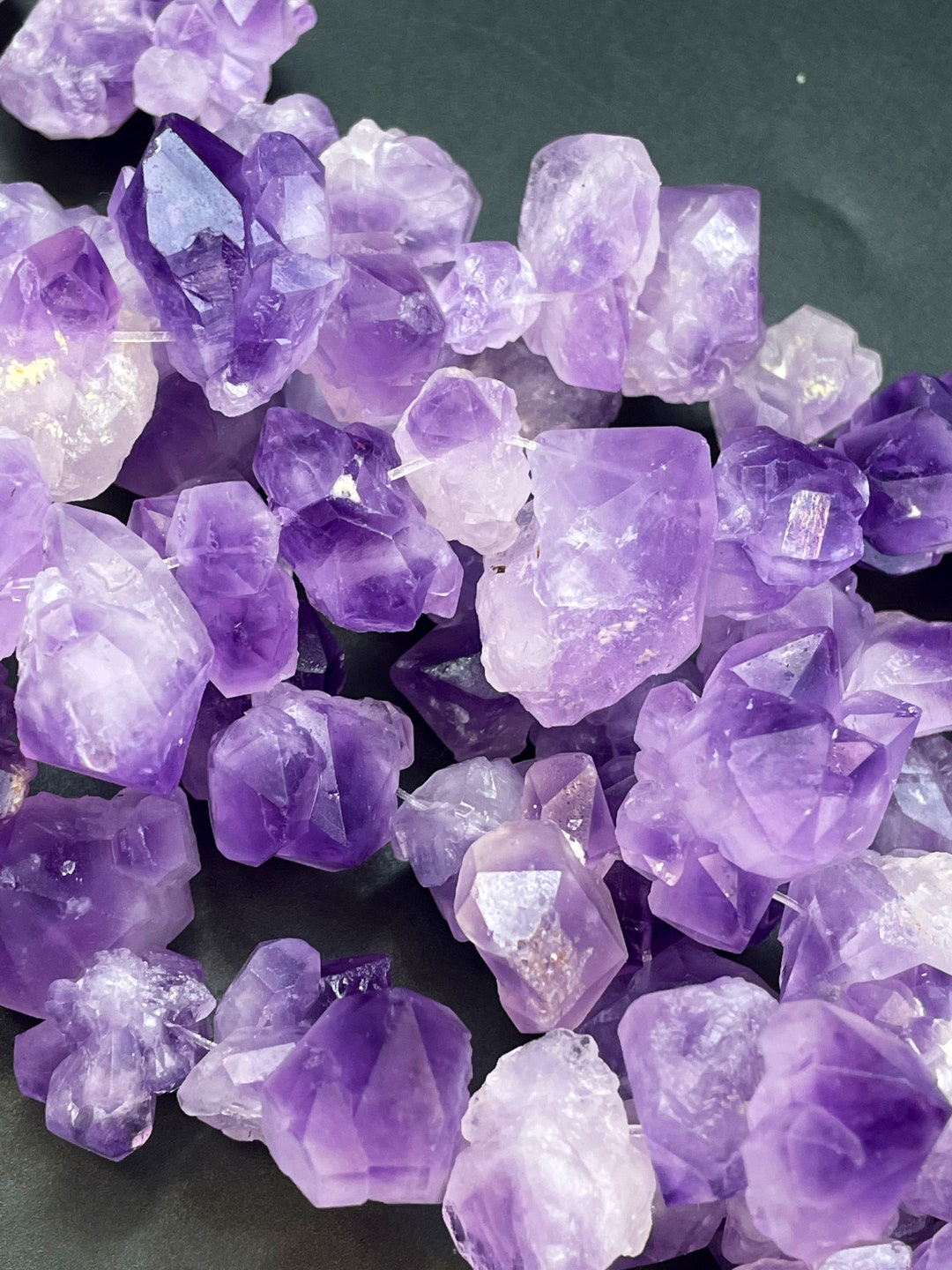 AAA Natural Raw Amethyst Stone Bead. Freedom Nugget Shape. Beautiful ...
