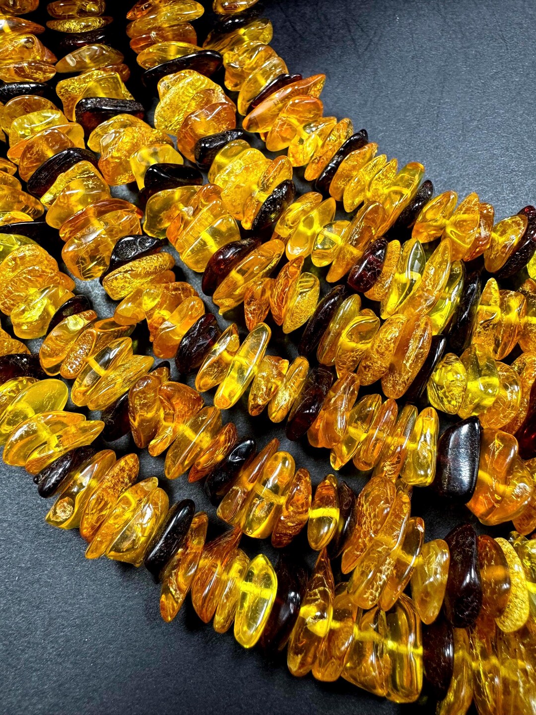 Natural Baltic Gold Stone Bead . Freeform Roundell Shape, Beautiful ...