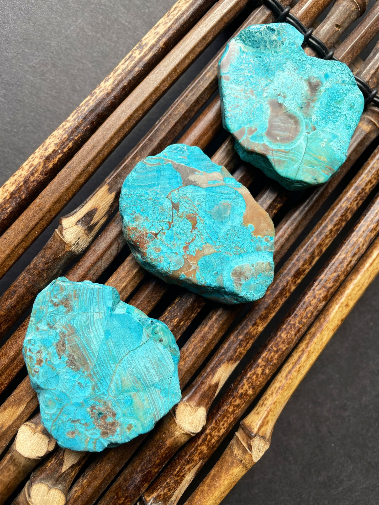 Natural blue ocean jasper stone pendant. 35-50mm freedom | Etsy