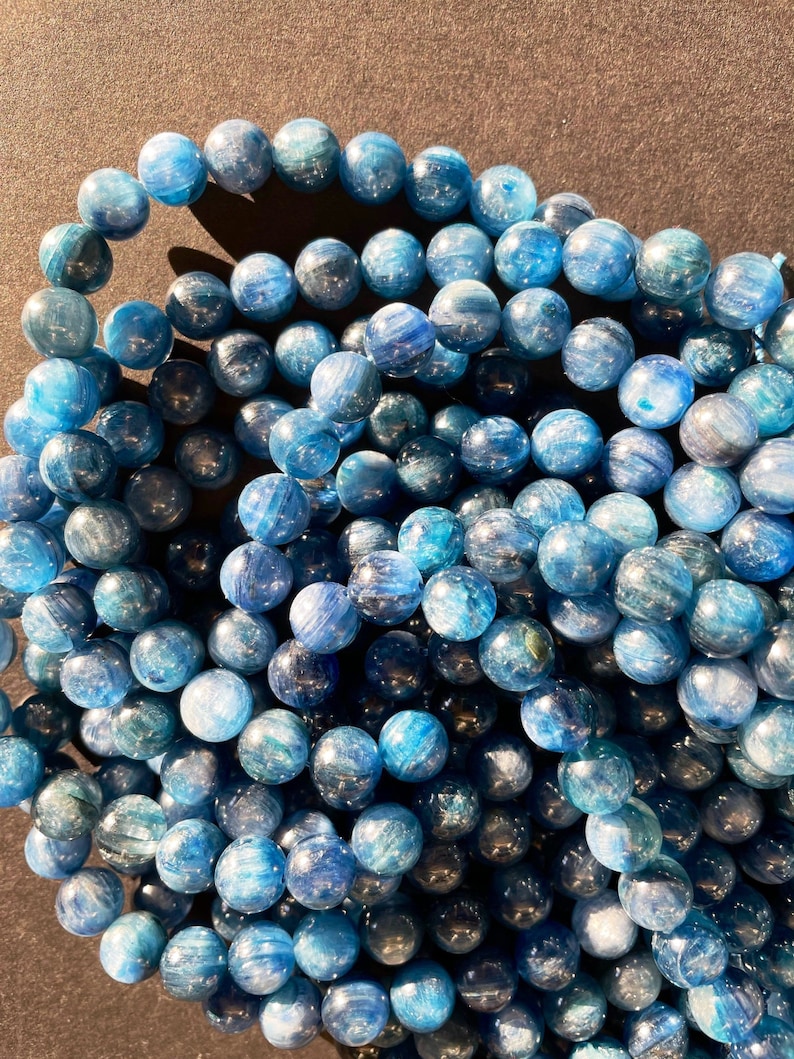 AAA Natural Kyanite. 4mm 6mm 8mm 10mm 12mm Round Kyanite Bead - Etsy
