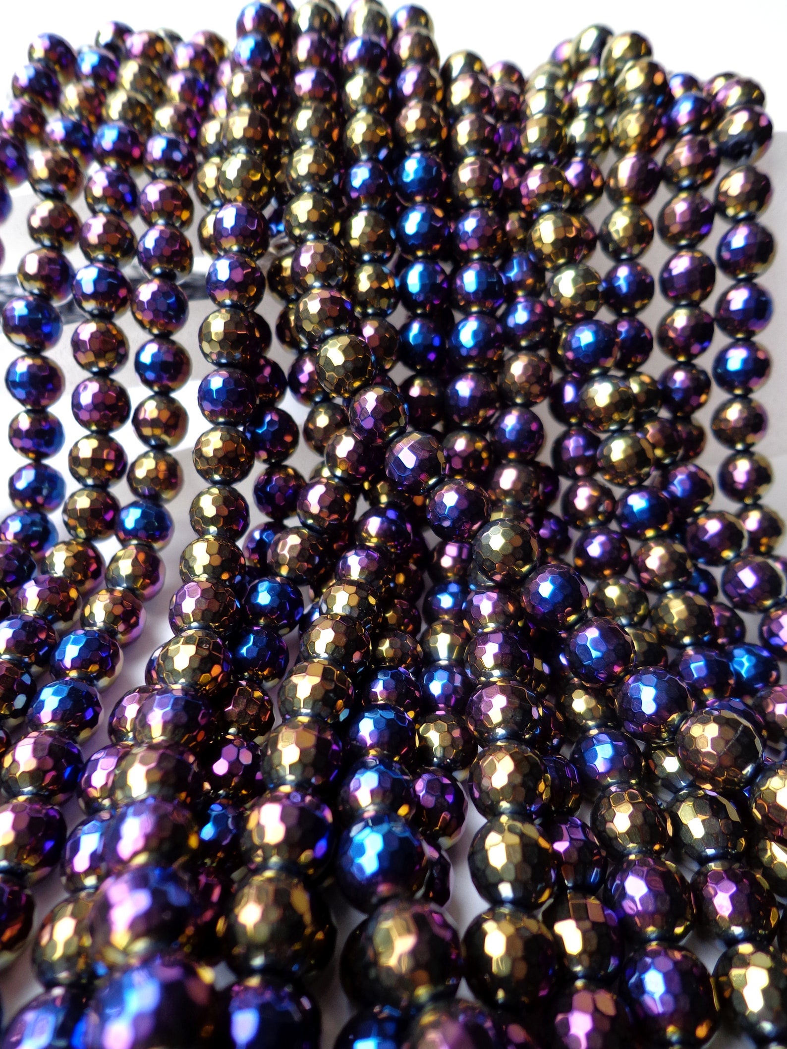AAA Mystic Agate Gemstone Beads, 6mm, 8mm, 10mm, Faceted Round Beads ...
