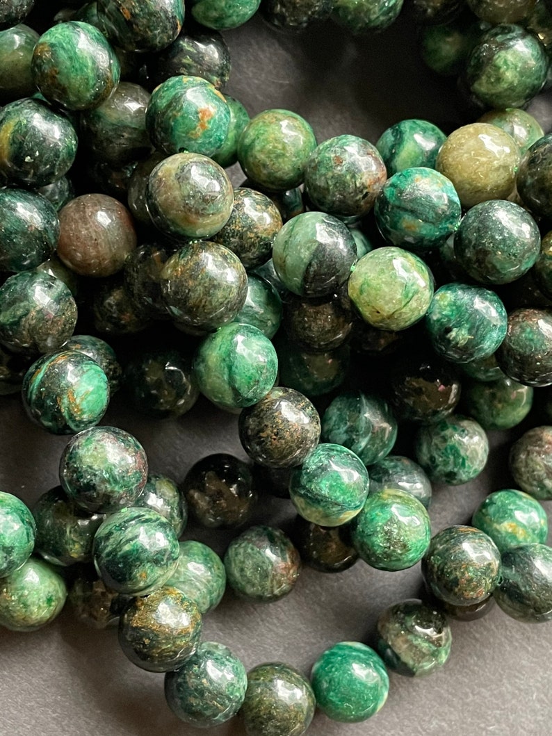 Beautiful Emerald Stone Bead.6mm 8mm 10mm Round Bead. Gorgeous - Etsy