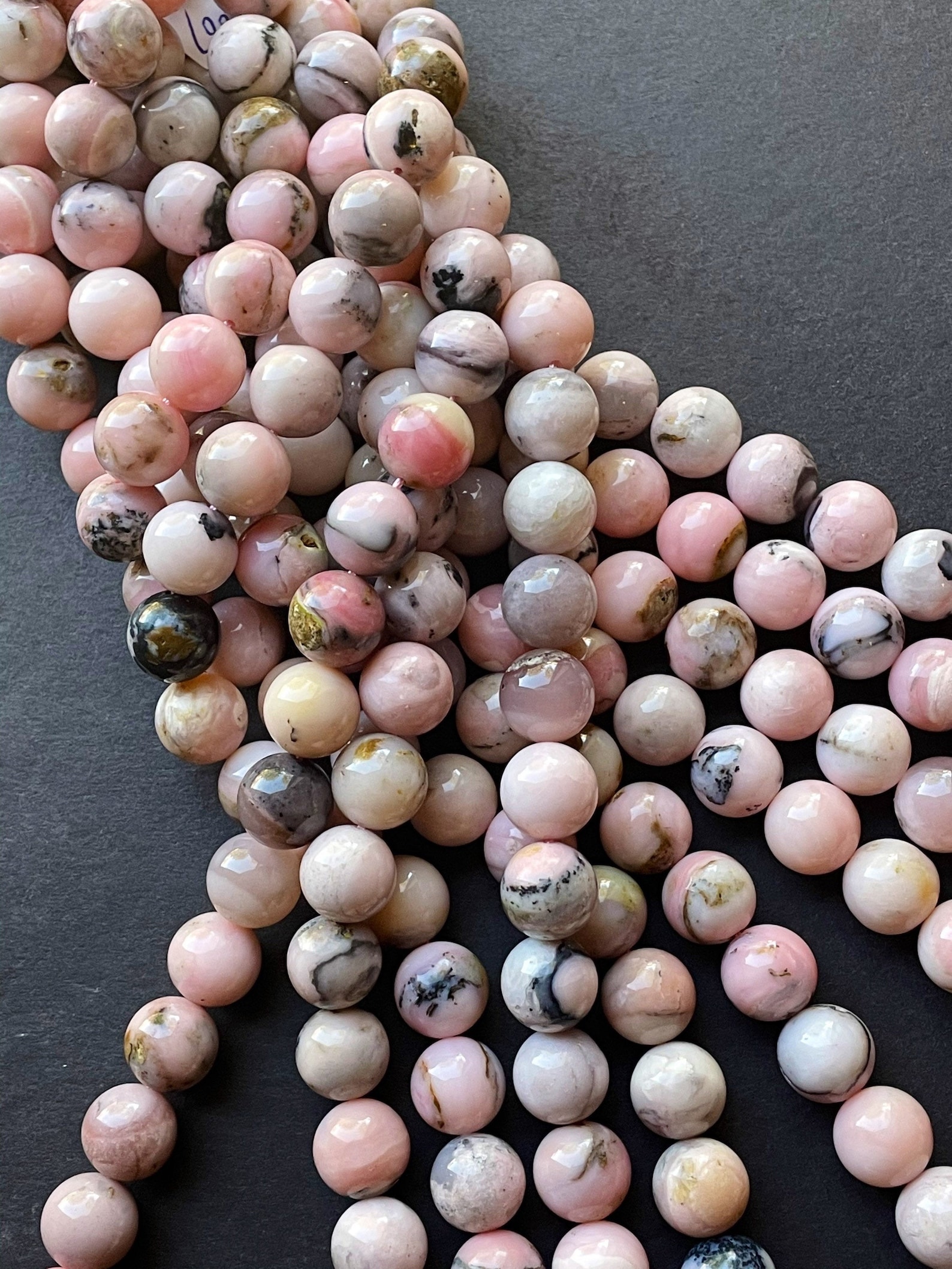 AAA Natural Pink Opal Stone Bead . 6mm 8mm 10mm 12mm Smooth - Etsy