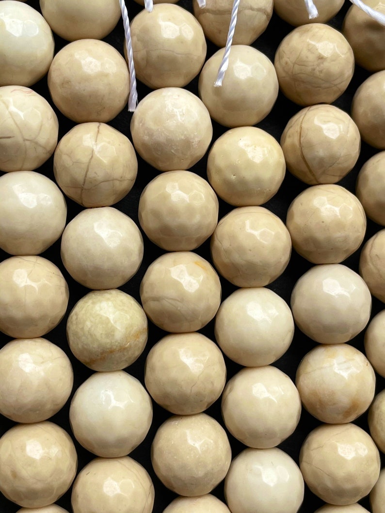 Natural River Stone Bead. Faceted 4mm 6mm 8mm 10mm 12mm Round Bead ...
