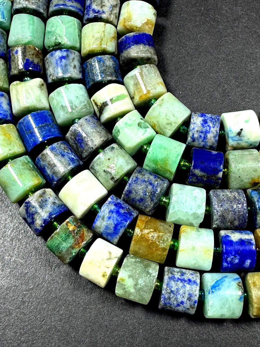 Natural Chrysocolla Gemstone Bead. Gorgeous Natural Blue Green Color ...