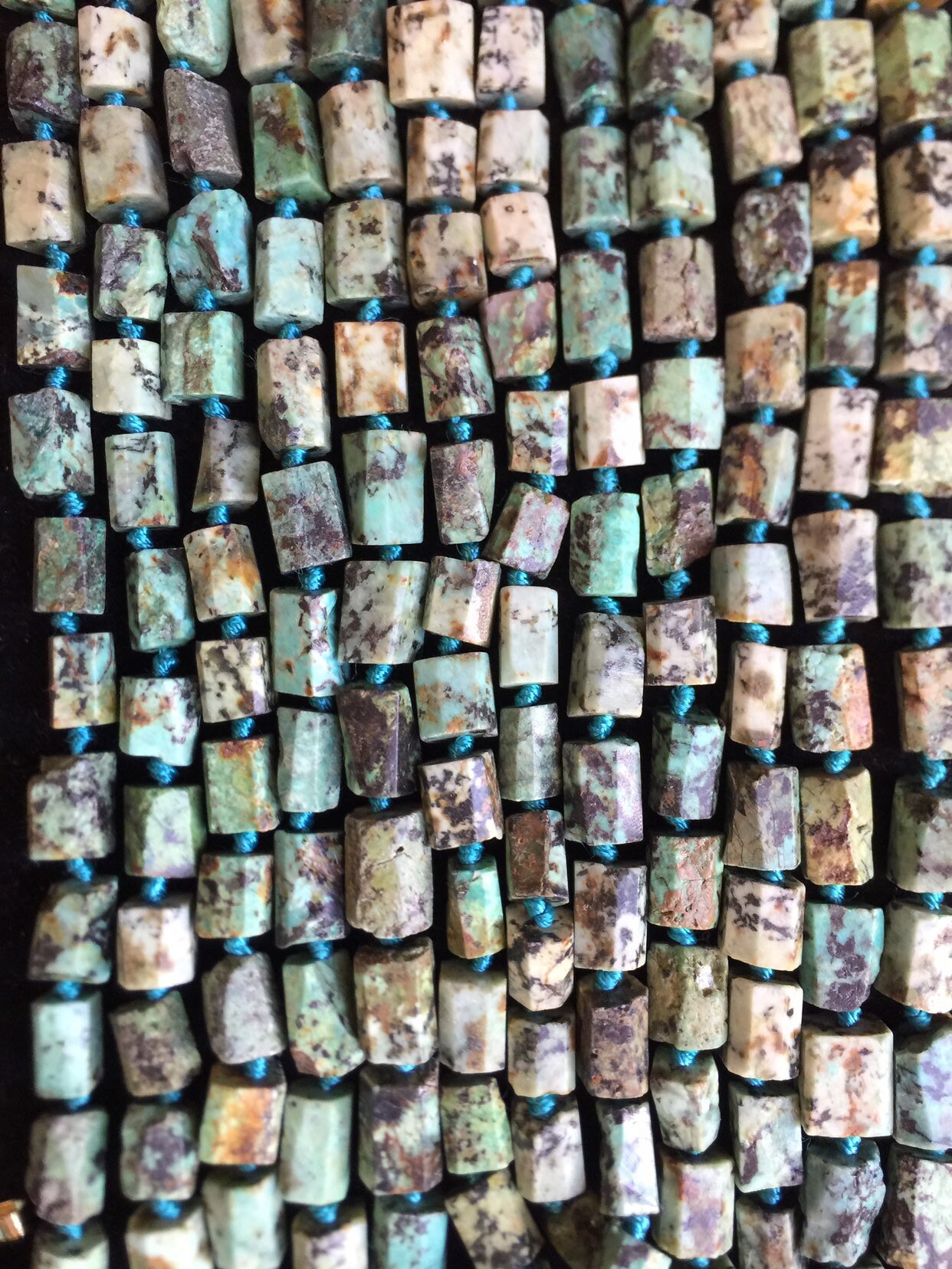 Africa Turquoise Bead . Natural Gemstone Bead . 8x10mm Tuba Shape Beads ...