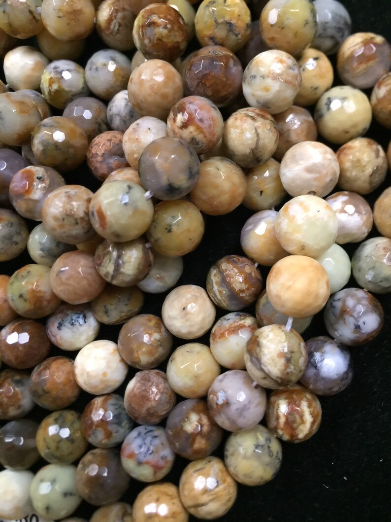 Natural brown opal . 8mm 10mm 12mm round Smooth opal bead . | Etsy