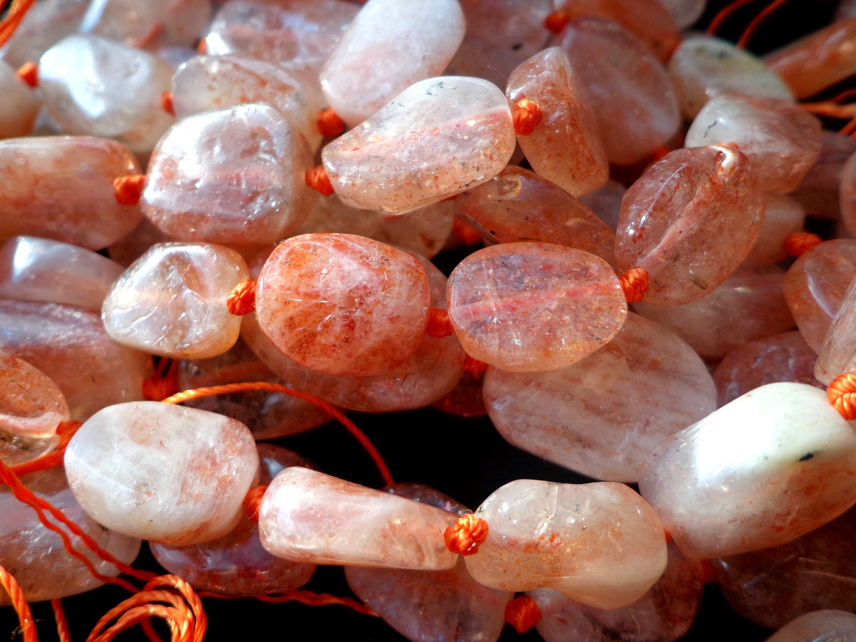 NATURAL Gemstone Sunstone Tablet Shaped Beads, 17x13mm, Full Strand 16 ...