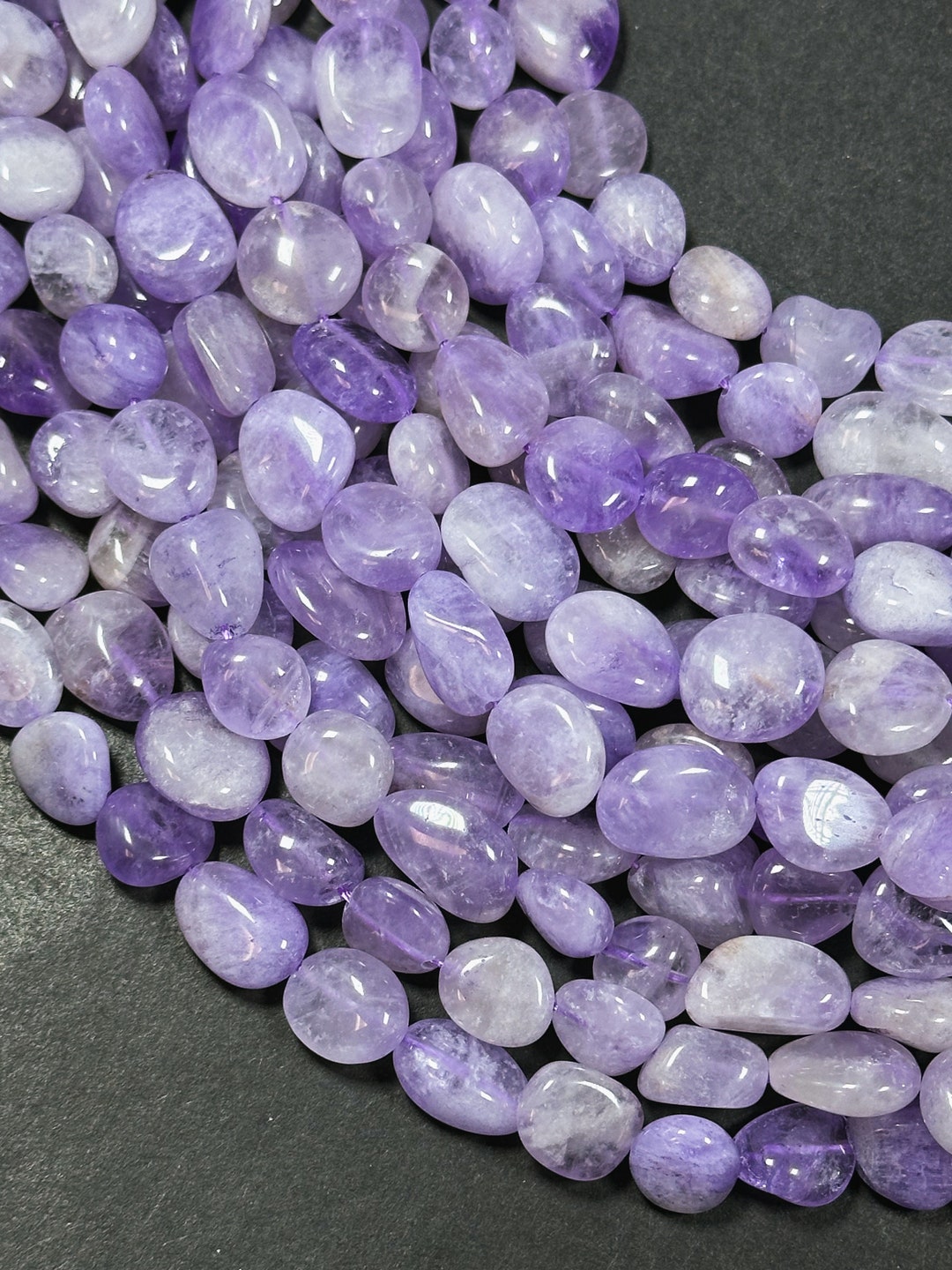 Natural Amethyst Gemstone Beads Freeform Pebble Shape Bead, Beautiful ...