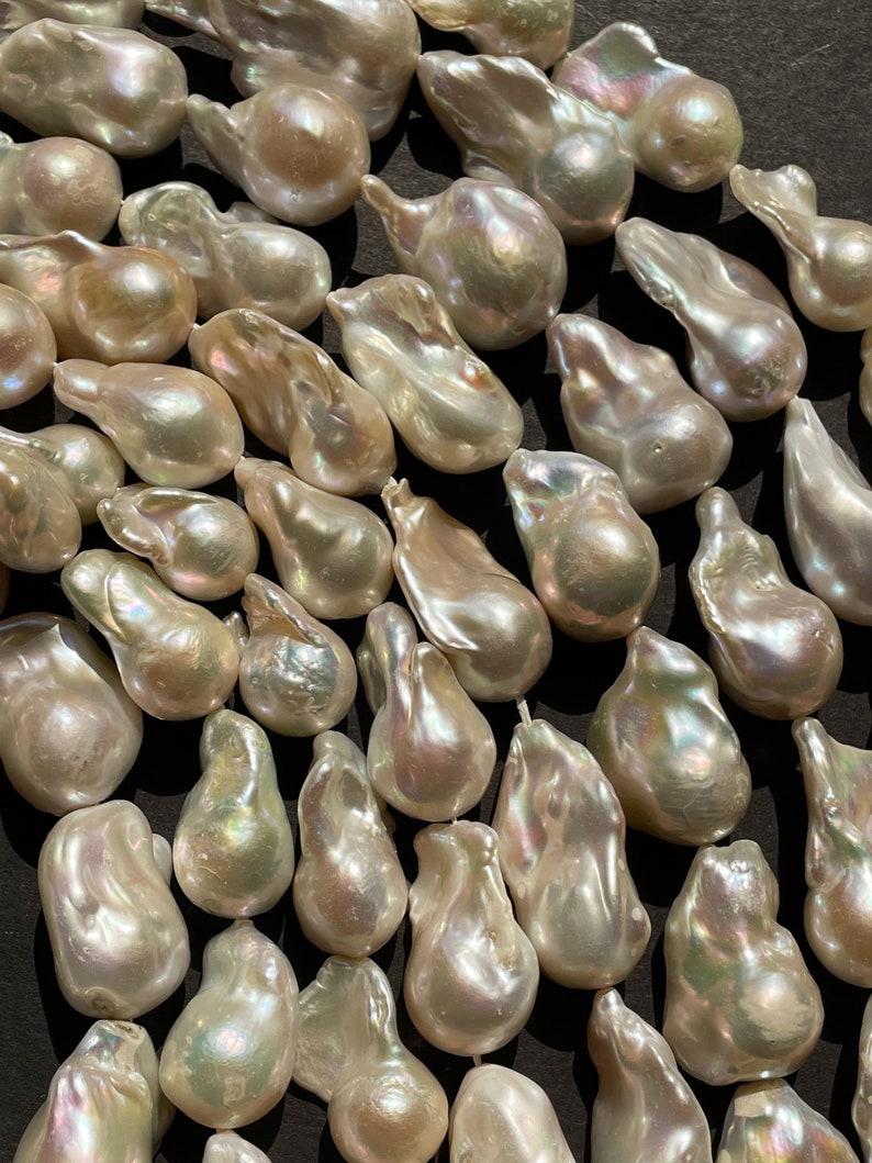 AAA Natural Baroque Pearl. Freeform Shape Gorgeous Natural - Etsy