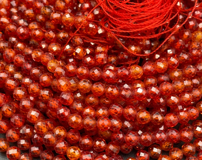 Faceted Clear White CZ Cubic Zirconia Round Beads 14 Strand 3mm 4mm - Etsy