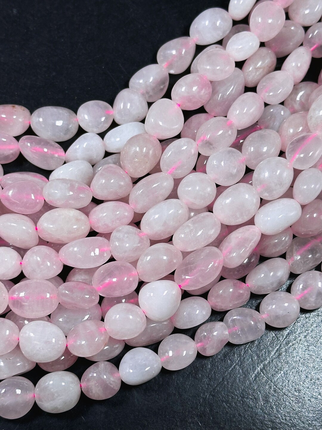 Natural Rose Quartz Gemstone Bead 10-15mm Freeform Pebble Shape ...