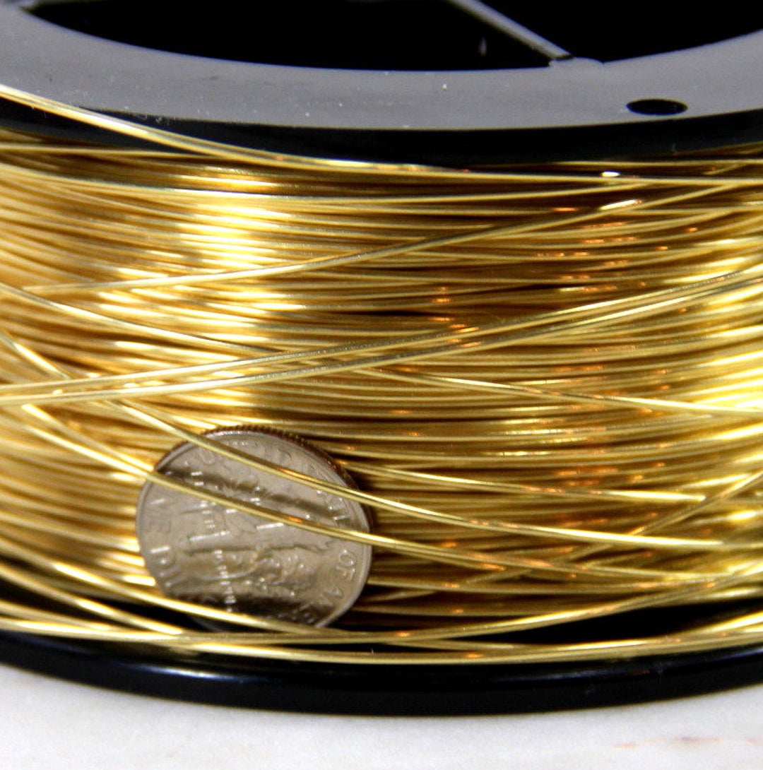 Brass Wire, 20 Gauge, Round Dead Soft, Solid Yellow Brass Wire, Jewelry ...