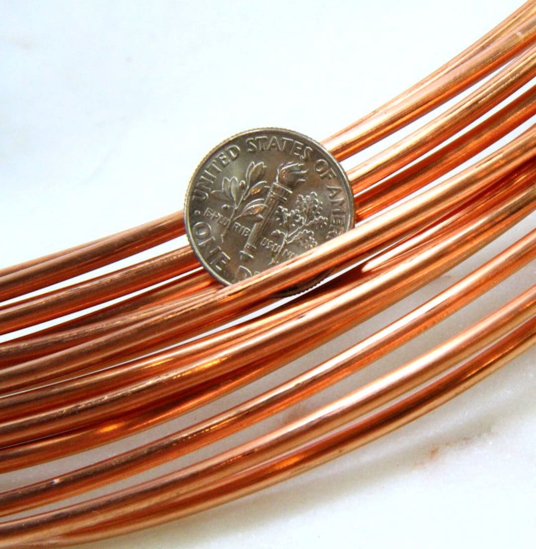 Copper Wire, 10 Gauge, Round, Dead Soft, Solid Copper, Jewelry Quality ...