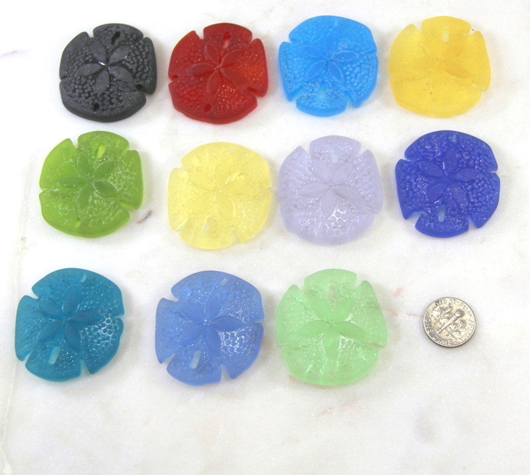 Large Sand Dollars Pendant Bead, You Pick Color, 40mm X 36mm, 1 Piece ...