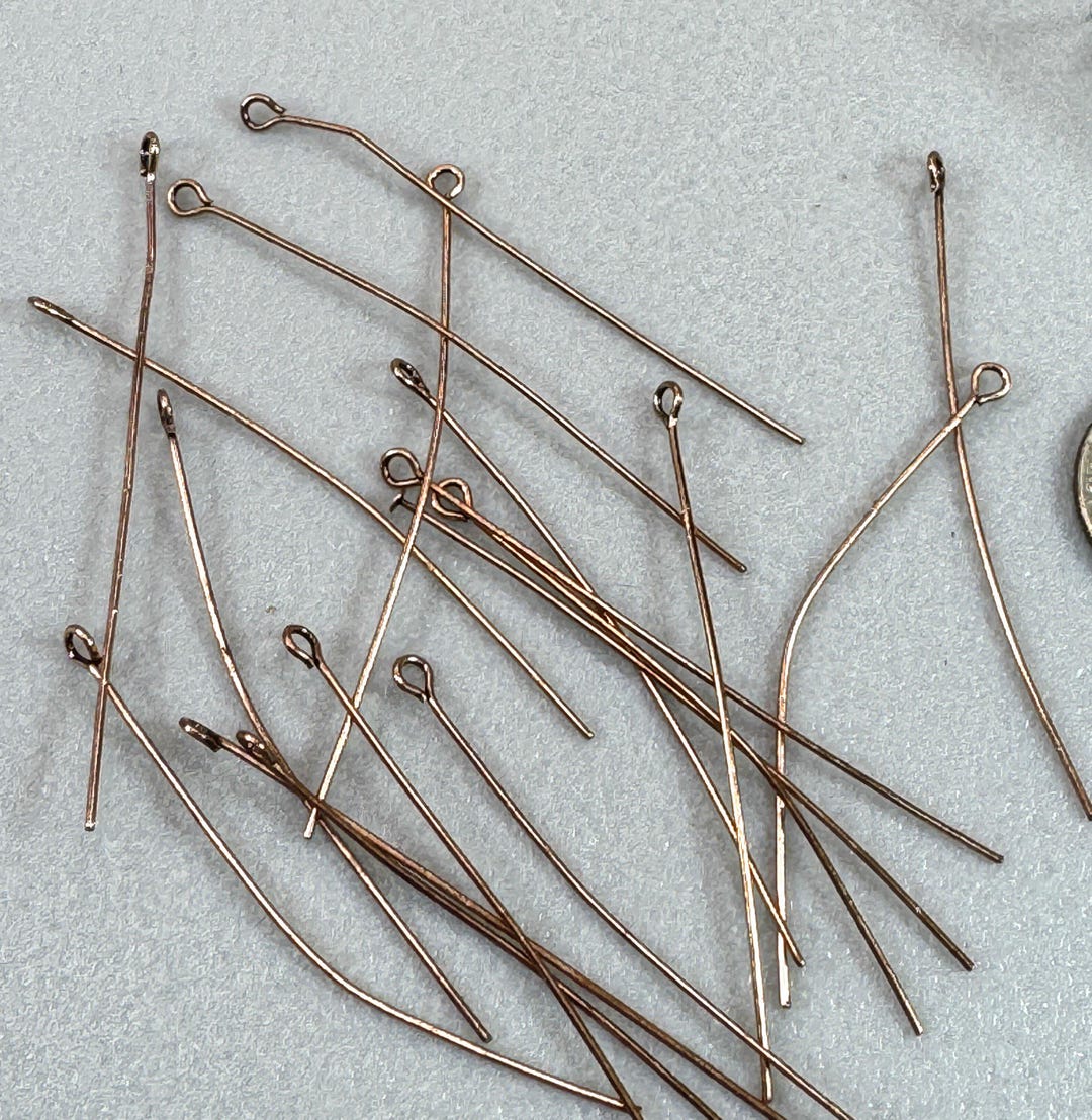 Antique Copper, Loop Head Pins, 2 Inch Length, 40 Pieces - Etsy