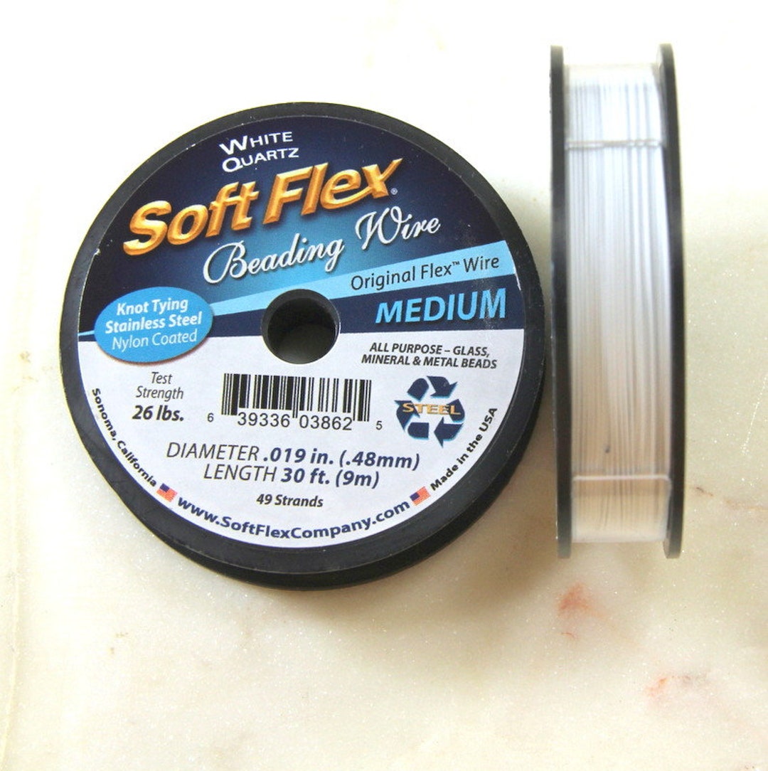 Soft Flex Beading Wire, Medium 019in. Diameter, 30 Feet, Hypoallergenic ...