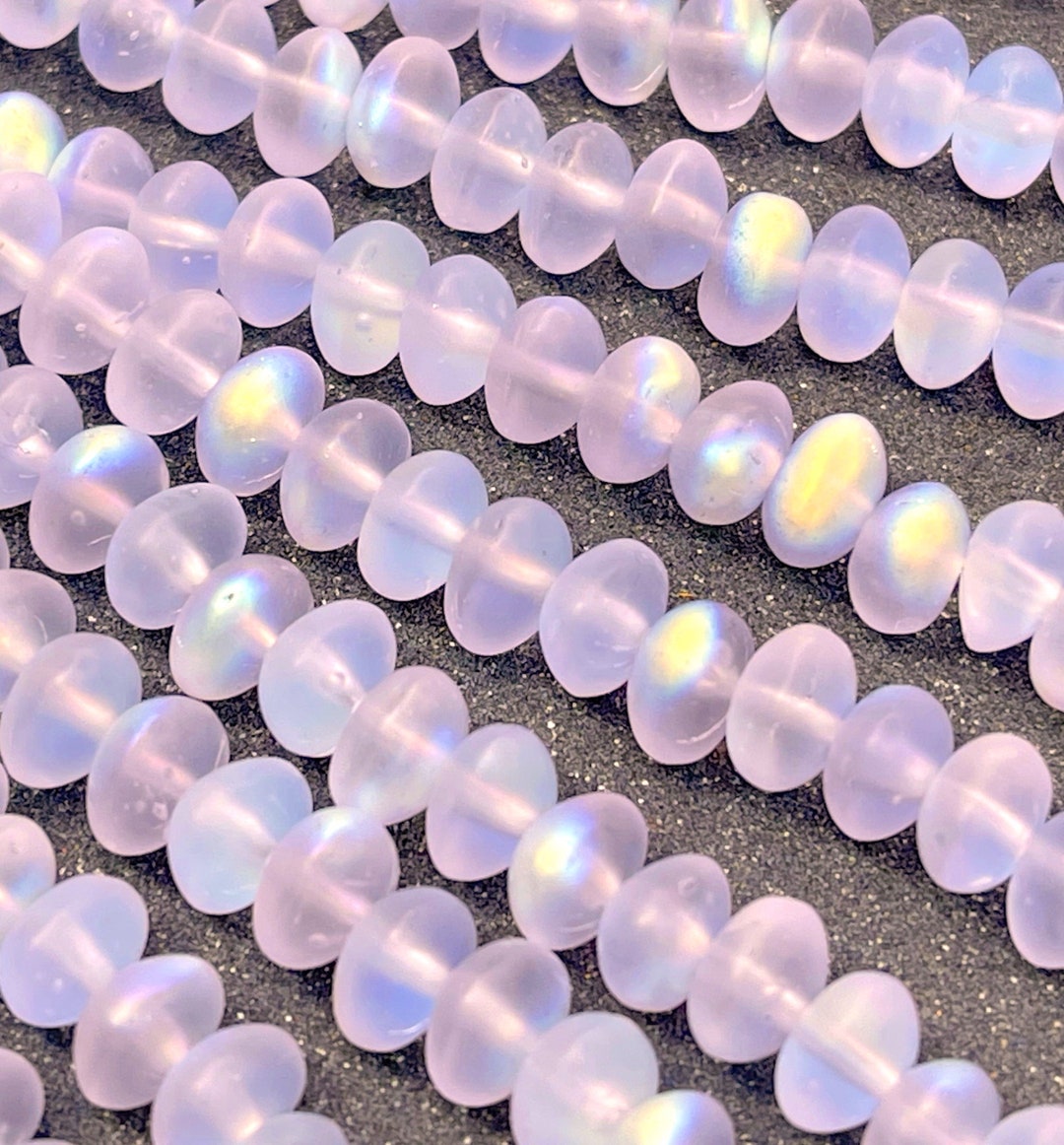 Potato Beads, Alexandrite Purple W/ Frosted AB Finish, Glass Beads ...
