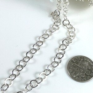Chain, 3.47mm. Silver Plate Base Metal Chain, Jewelry Findings, Sold ...