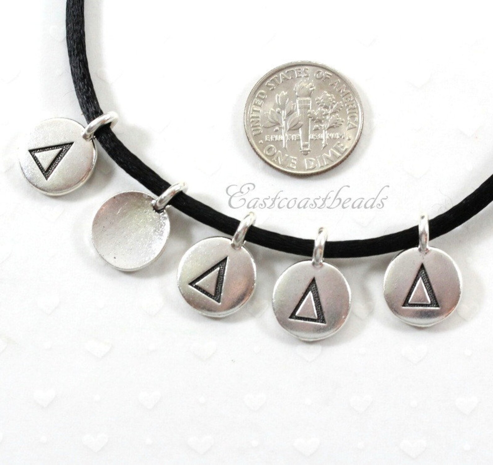 Greek Letter Charms DELTA Symbols Tierracast Jewelry - Etsy