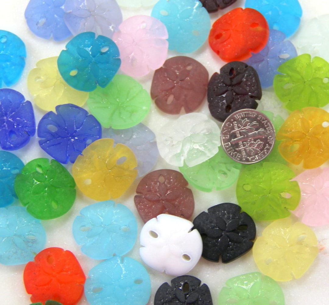 Small Sand Dollars Pendant Bead, You Pick Color, 21mm X 12mm, 2 Pieces ...