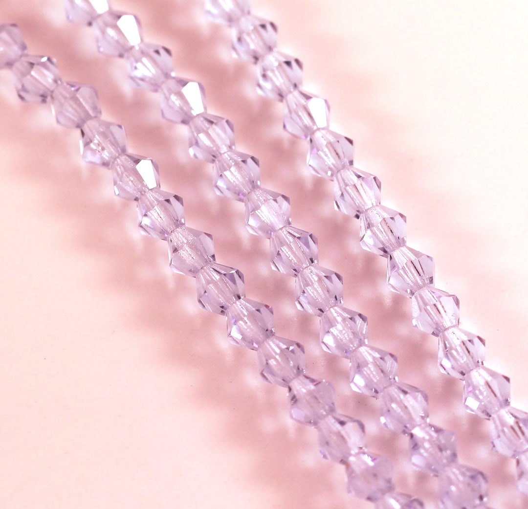 Round Faceted Bi-cone Crystal Beads, 4x4mm. Alexandrite, Accent Beads ...